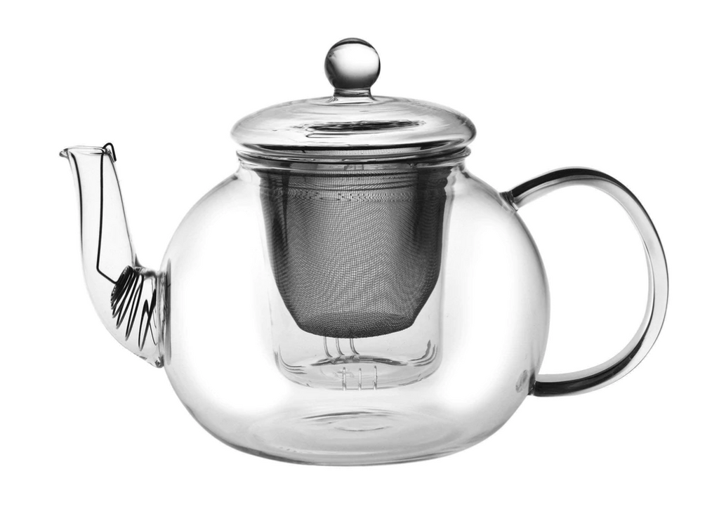 Glass Teapot with Infuser & Strainer | The UK Loose Leaf Tea Company ...